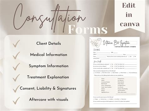 Vitamin B12 Consent Form Vitamin Injection Consent Form Aesthetic