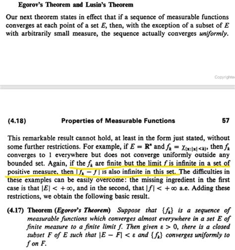 Real Analysis Counterexample Of Egorovs Theorem In Infinite Limit Function Case Mathematics