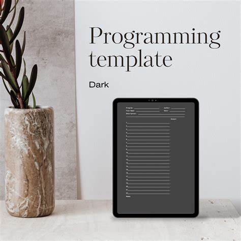 Codingprogrammingtemplate Digital Notebook Light And Dark Theme For