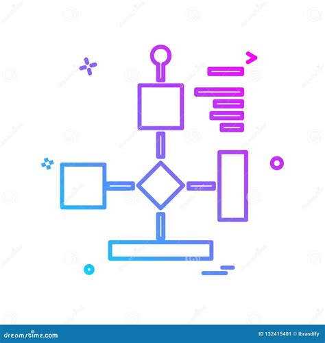 Flowchart Icon Design Vector Stock Vector Illustration Of Design Report 132415401