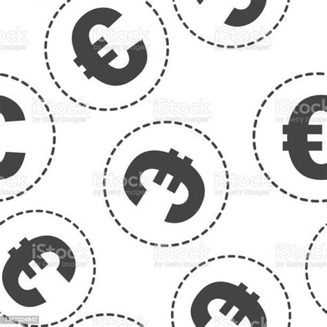 유로 기호의 벡터 이미지입니다 흰색 배경에 흰색 배경 원활한 패턴에 평면 이미지 유로 원활한 패턴 가격에 대한 스톡 벡터 아트 및 기타 이미지 Istock