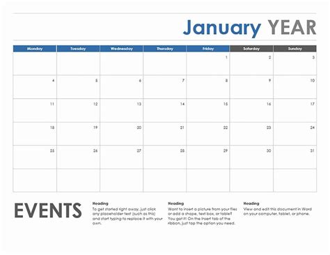 Microsoft Word Calendar Templates Potvolf