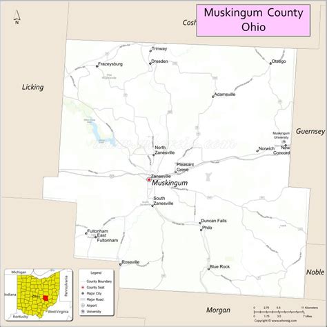 Muskingum County Ohio Map With Zip Codes Dayton Ohio Oh Zip Code Map