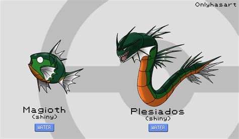 Magikarp Plesioth Fusion Shiny By Onlyhasart On Deviantart