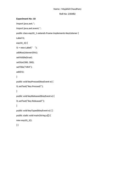 Ajp Exp 10 Pdf Computer Programming Software Engineering