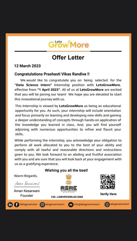 Prashasti Randive On Linkedin Connections Internship Datascience