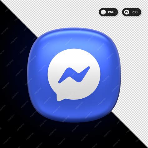 Premium Psd Messenger Social Media Icons Set Ux Ui Web Design Elements 3d Rendering