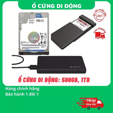 Ổ cứng di động SSD HDD 256 500GB 1TB 2TB rời gắn ngoài Shopee Việt Nam