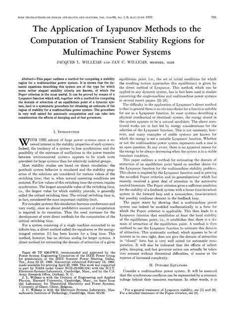 pdf the application of lyapunov methods to the computation of
