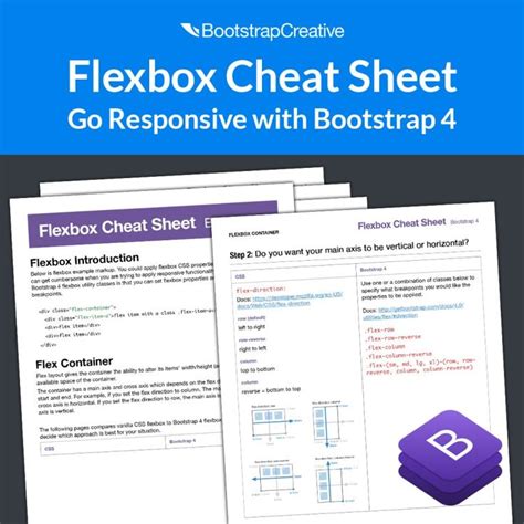 Flexbox Cheat Sheet And Bootstrap Flex Cheatsheet Pdf Download 2020