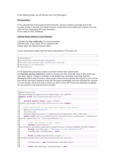 Line Messaging Api Integration With Spring Boot Pdf