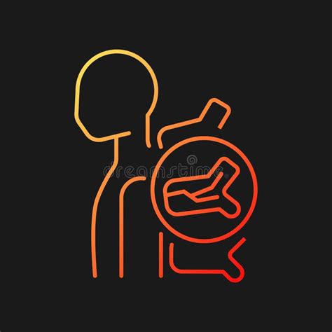 Spinal Fracture Gradient Vector Icon For Dark Theme Stock Vector