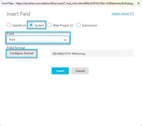 Salesforce Doc Gen With Titans Word Add In For Insert Fields