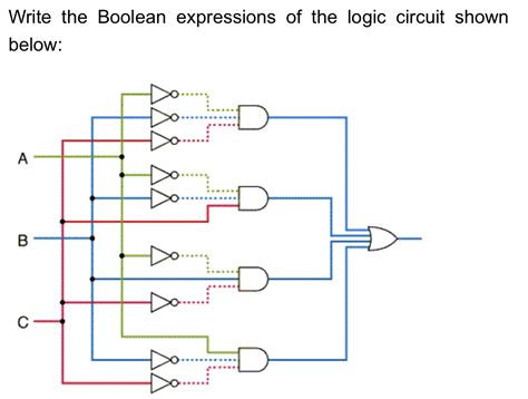 Solved Write The Boolean Expressions Of The Logic Circuit