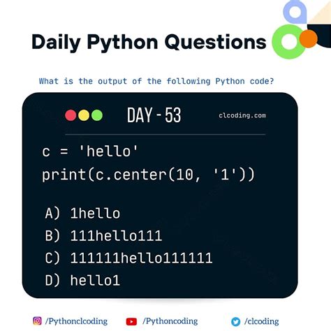 Python Coding Challenge Day 53 What Is The Output Of The Following Python Code Python