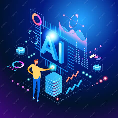 premium vector artificial intelligence tool for data analysis ai technology for charts and