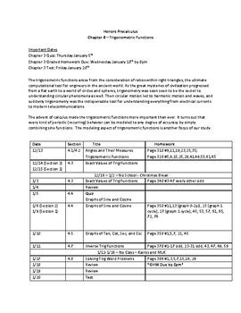 Chapter Trigonometric Functions Filled In Note Packet By Kelly Reid