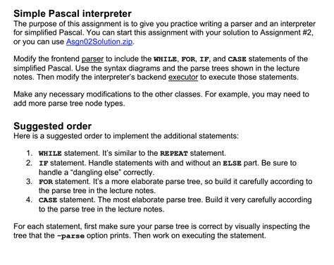 Simple Pascal Interpreter The Purpose Of This