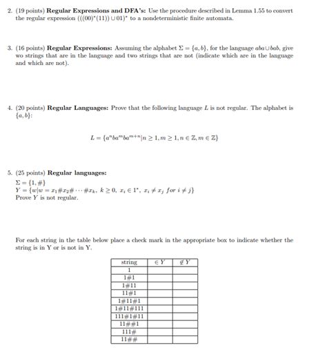 Solved Points Regular Expressions And DFA S And Chegg