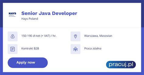 Oferta Pracy Senior Java Developer Hays Poland Warszawa
