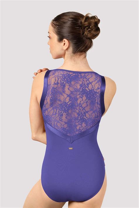 Ladies Mirella Majesty Lace Back Leotard Purple Bloch Dance Uk
