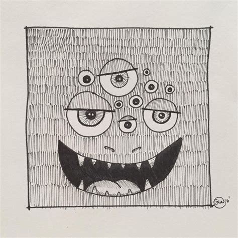 Evil Face Drawing