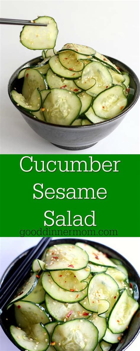 Cucumber Sesame Salad Good Dinner Mom