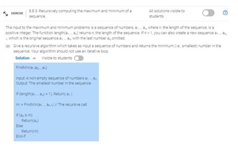 Solved The Input To The Maximum And Minimum Problems Is A Chegg Com