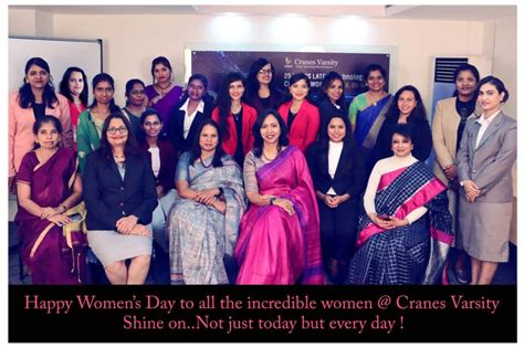 arpita mitra on linkedin happywomenday cranesvarsity teamwork
