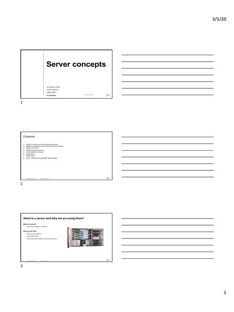 Server Concepts Handout Pdf Operating System Server Computing