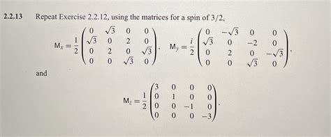 Solved 2213 ﻿repeat Exercise 2212 ﻿using The Matrices