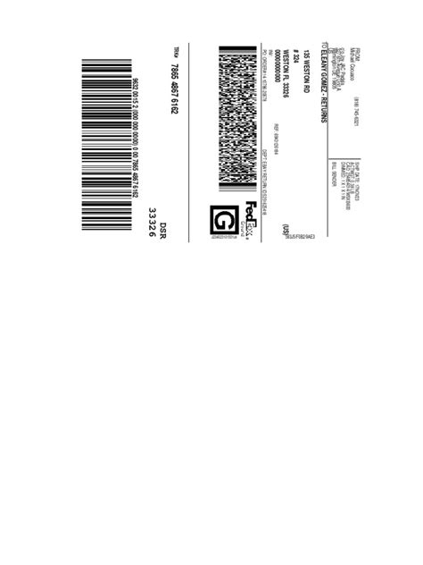 Shipping Back Label Pdf