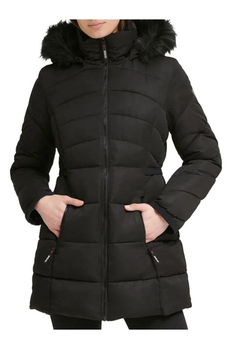 Дамско зимно яке Guess Полиестер Черно S Emag Bg