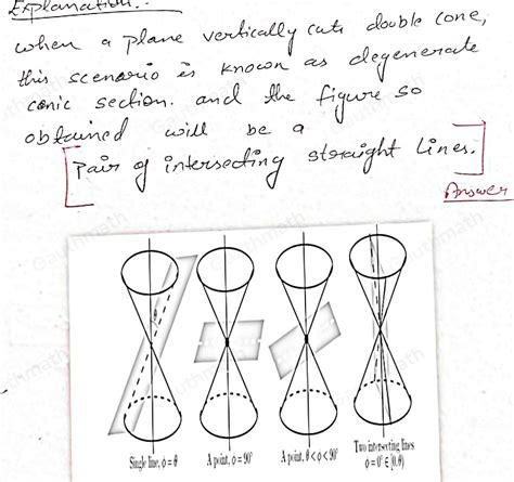 The Double Cone Is Intersected By A Vertical Plane Gauthmath