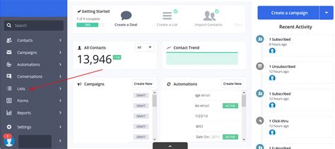 Lists Creating A New List Eblastmail Automated E Mail Marketing