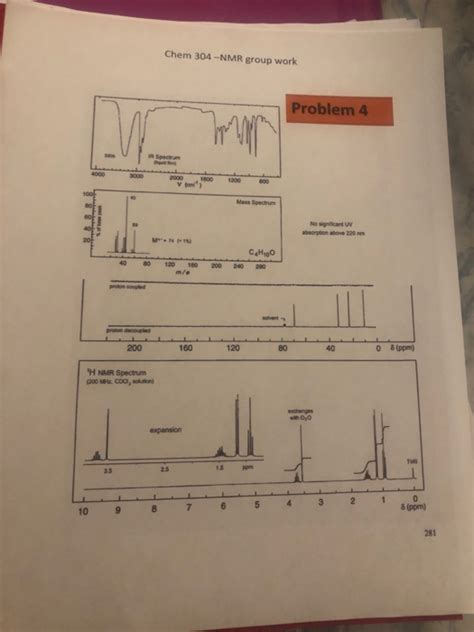 Solved Use The Spectral Data Given For Each Compounds Below Chegg