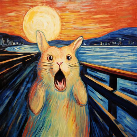 Ai로 그린 토끼 캐릭터로 재해석한 명화