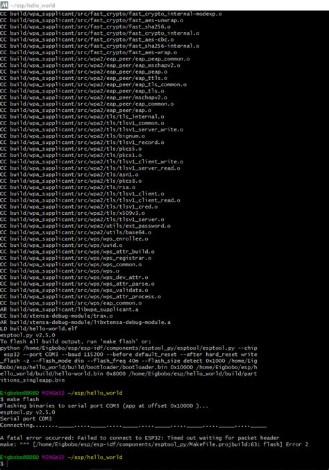 Tw26191 Problem With Building And Flashing Application On Esp Wroom 32 · Issue 2394