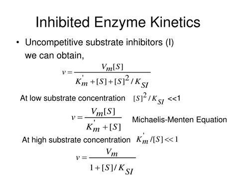 Ppt Inhibited Enzyme Kinetics Powerpoint Presentation Free Download