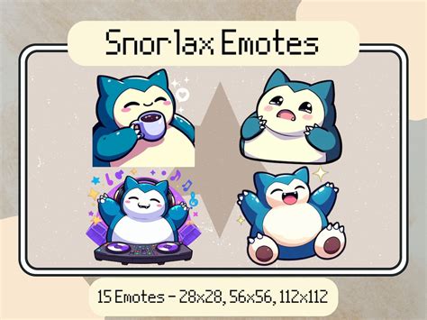 Snorlax Twitch Emotes Etsy