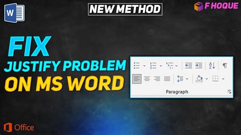 How To Fix Justify Problem In MS Word 2007 2021 F HOQUE YouTube