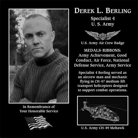 Specialist Derek L Berling Mt Soledad Virtual Plaque