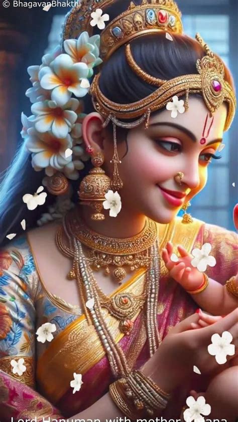 Lord Hanuman With Mother Anjana In 2024 Cute Love Photos Hanuman