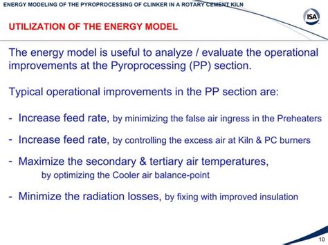 Energy Modeling Of The Pyroprocessing Of Clinker In A Rotary Cement Kiln Ppt
