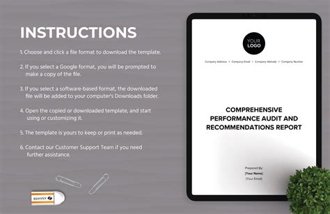 Comprehensive Performance Audit Recommendations Report HR Template In Word PDF Google Docs