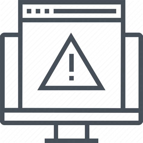 Browser Computer Error Exclamation Server Warning Website Icon