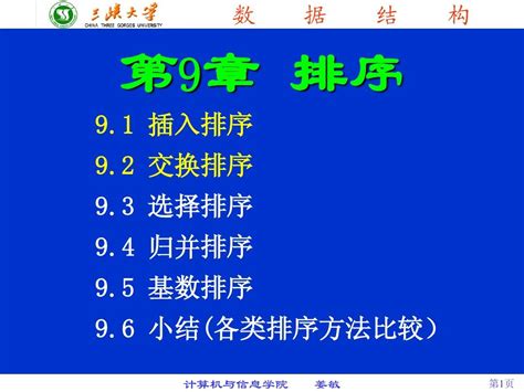 数据结构第20次课 排序aword文档在线阅读与下载无忧文档 数据结构第20次课 排序aword文档在线阅读与下载无忧文档