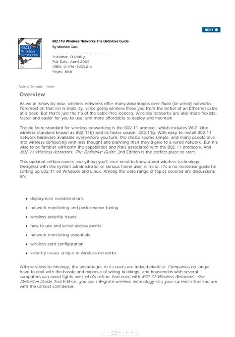 802 11 Wireless Networks The Definitive Guide Second Edition Expert Training