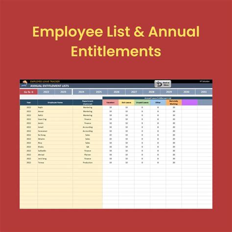 Employee Leave Tracker Excel System Comprehensive And User Friendly