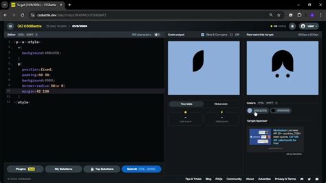 2182024 Css Battle Daily Challenge 100 Match 189 Characters Youtube